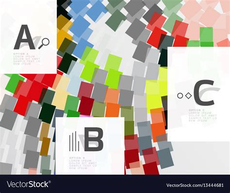 Colorful Lines Rectangles And Stripes With Option Vector Image
