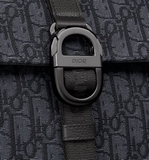 Dior 8 Roll Top Backpack Black Dior Oblique Jacquard Dior