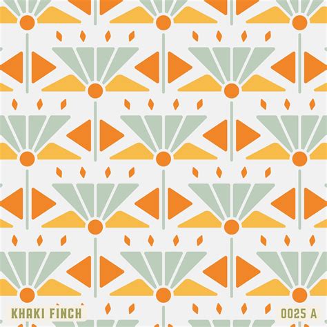 Colorful Vintage Geometric Floral Surface Pattern Design