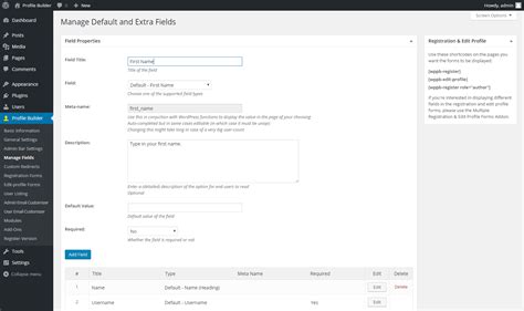 Default Fields
