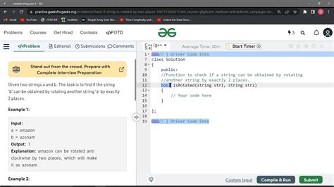 Check If A String Is Rotated By 2 Places Solution With Code