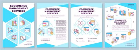 Ecommerce Management Services Turquoise Brochure Template Leaflet