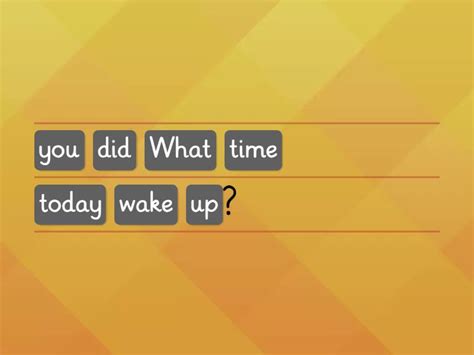 Past Simple Negative Forms Questions Unjumble