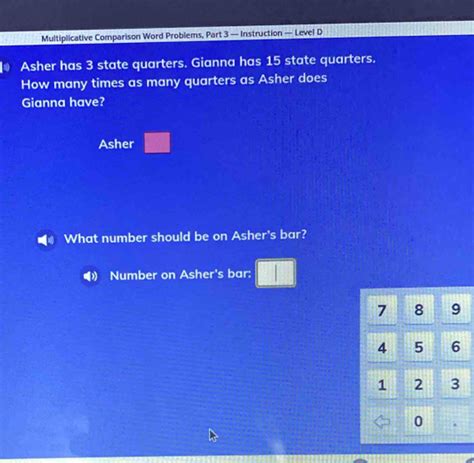 Solved Multiplicative Comparison Word Problems Part 3 — Instruction — Level D Asher Has 3