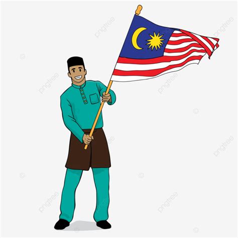 Merdeka Holding Malaysia Flag Vector Flag Merdeka Malaysia Png And