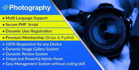 Photography Script Profesyonel Fotoğrafcı İlan Scripti Php Script