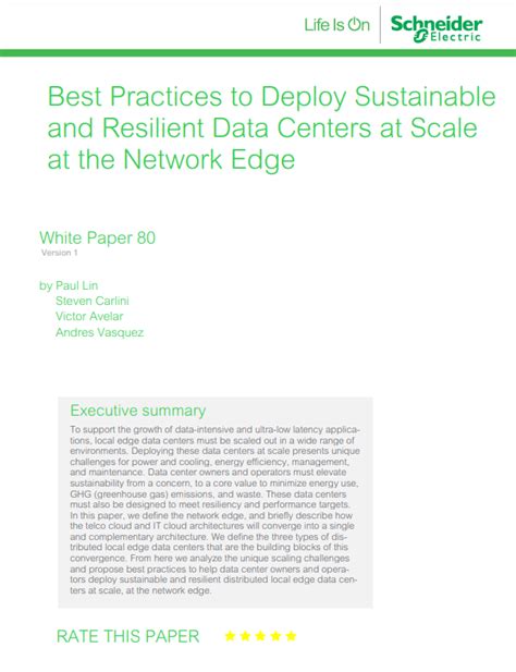 best practices to deploy sustainable and resilient data centers at