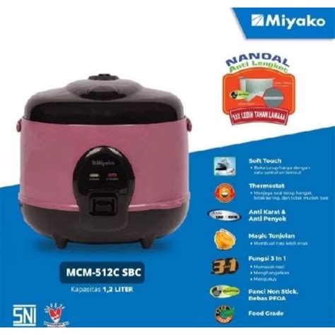 Jual Magic Com Miyako 512 Sbc 12 Liter Magic Com Rose Gold Panci