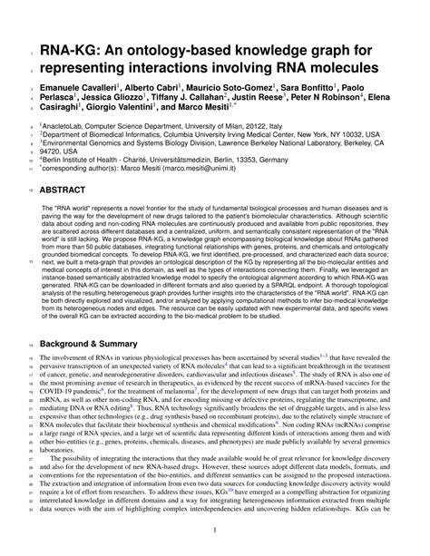 Pdf Rna Kg An Ontology Based Knowledge Graph For Representing