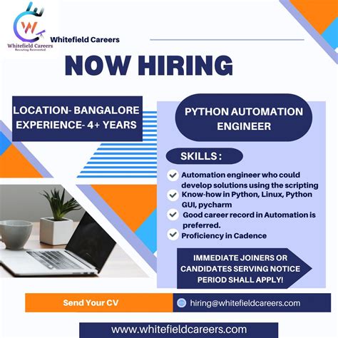 Hiringnow Pythonautomation Bangalorejobs Careeropportunity