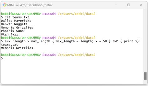 Bash How To Print The Longest Line In A File Collecting Wisdom