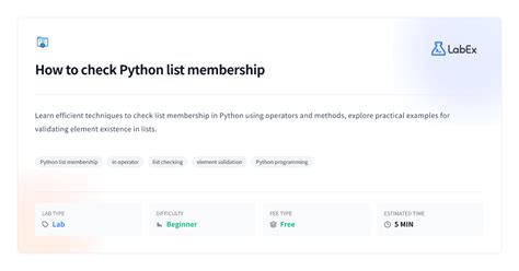 How To Check Python List Membership Labex