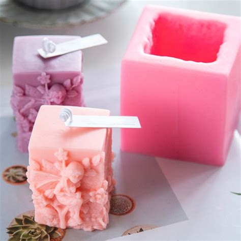 천사 실리콘 촛불 금형 Diy 향기로운 꽃 요정 초상화 촛불 만들기 도구 비누 수지 초콜릿 금형 선물 공예 홈 장식
