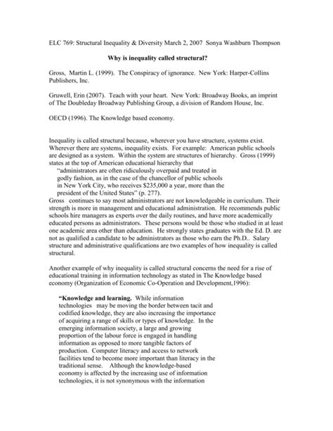 Why Is Inequality Called Structural