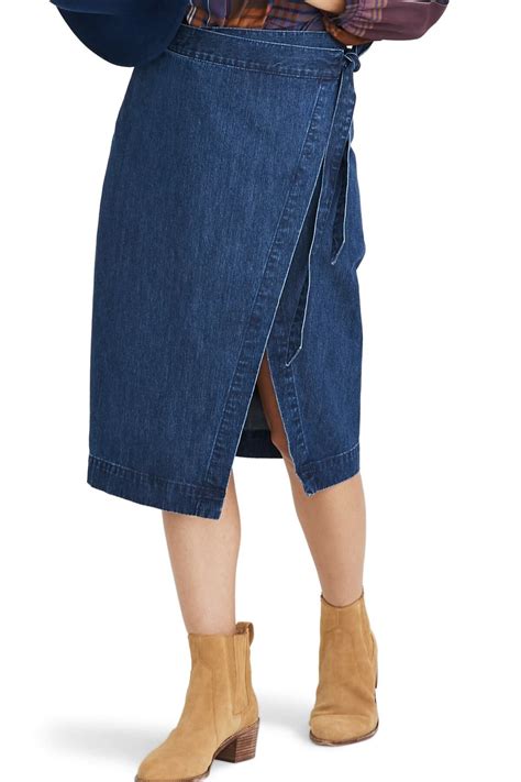 Wrap Skirt Jean Shirt At Mabel Singer Blog