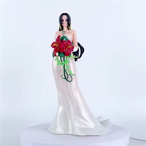 Bj Japanese One Pieced Wedding Dress White Queen Boa Hancock Wedding Scene Decoration Anime Pvc