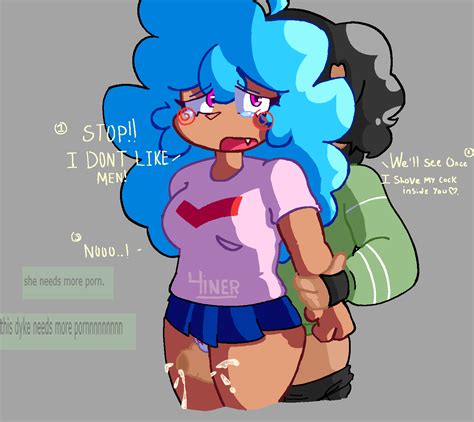 Rule 34 1boy 1girls 4iner Black Hair Blue Hair Clothed Crying Cum