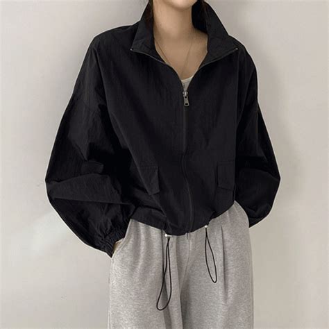 최저가 가격실화오버핏 봄신상 완전 벌룬핏 스트링 나일론 바스락 점퍼