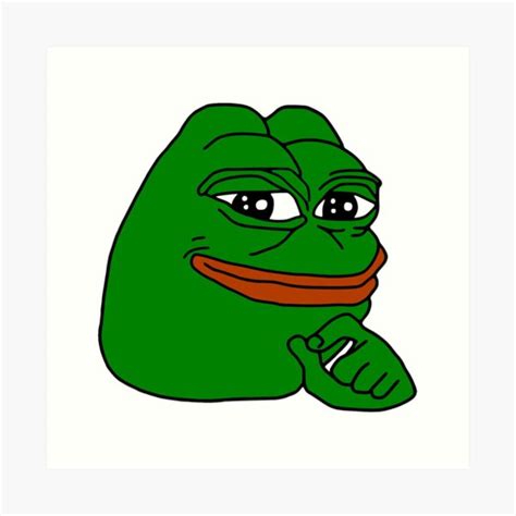Pepe The Frog Thinking Meme Art Print By Amemestore Redbubble
