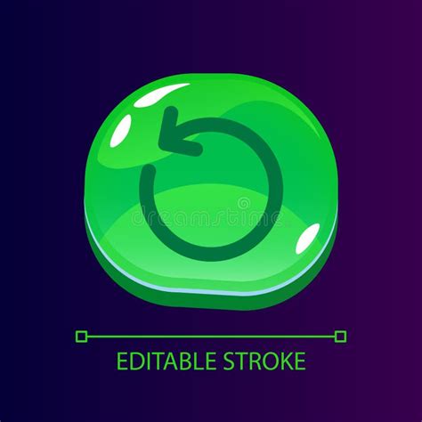System Update Glossy Ui Button With Linear Icon Stock Illustration