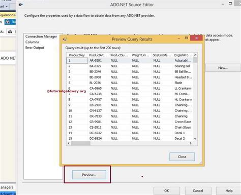 Adonet Source In Ssis