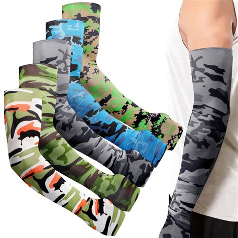 5pair Uv Sun Protection Arm Sleeves Eeekit Women Men Camouflage Arm