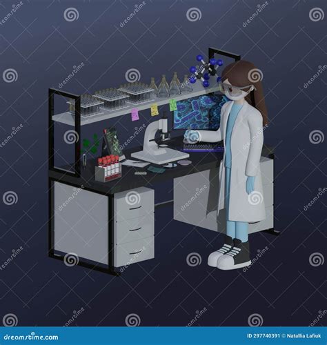 Isometric Scientific Laboratory Flowchart Cartoon Vector 256889103