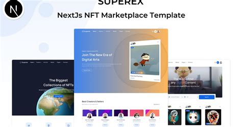 Superex Nextjs Nft Marketplace Site Templates Landing Page Templates Ft Free And Bitcoin Envato