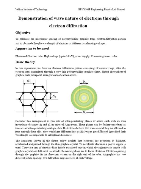 Electron Diffraction Pdf Diffraction Electron