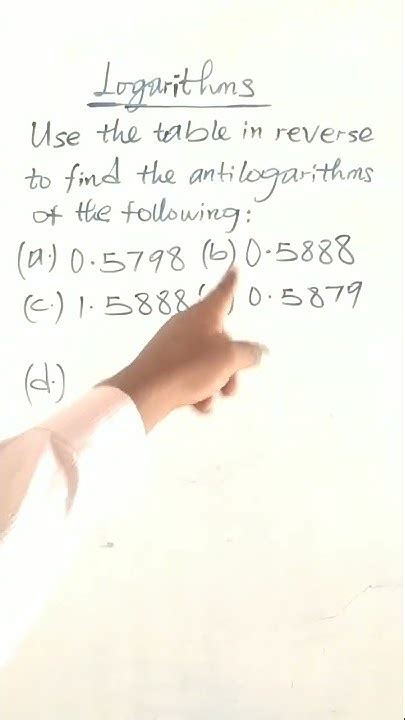 Easy Guide To Using Logarithm And Antilogarithm Tables Shorts Maths Easy Guide To Using Logarithm And Antilogarithm Tables Shorts Maths