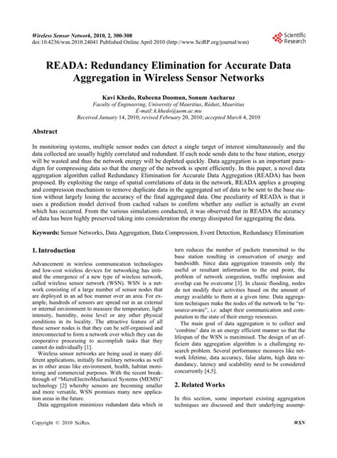 Pdf Reada Redundancy Elimination For Accurate Data Aggregation In
