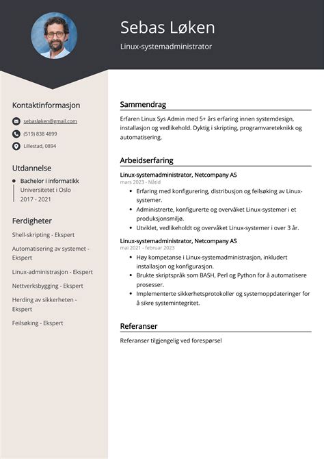 Eksempel På Cv For Linux Systemadministrator Gratis Guide