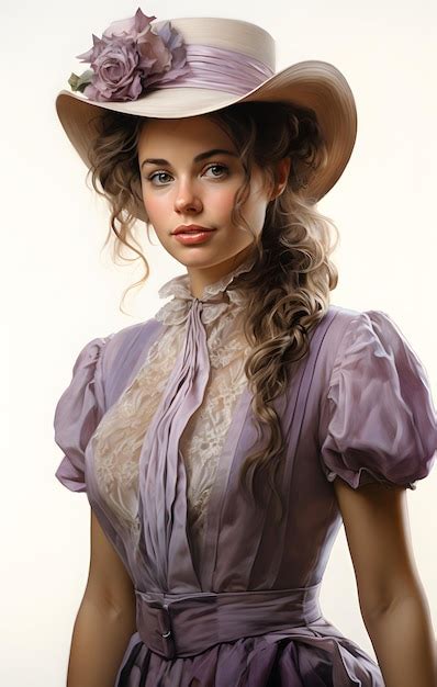 En Fondo Blanco Dibujo En Acuarela De Un Cuerpo Completo De Una Hermosa