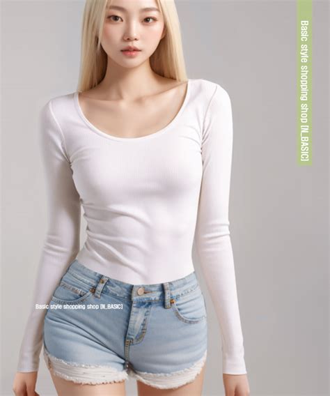 목선 예뻐 보이는 딱붙는 유넥 긴팔티 간절기 골지 가을 이너 여자 기본티셔츠 타이트한 쫄티 스쿠프넥티 흰티 검정티 얇은 긴팔티 에이블리