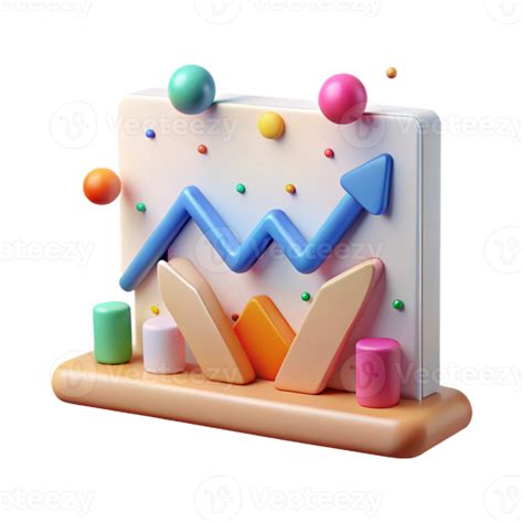 Beautiful Artistic Cutout Line Chart With Data Points For Financial Analysis Professional