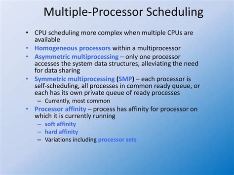 Operating System 31 Multiple Processor Scheduling Pptx Operating Systems Computer Software