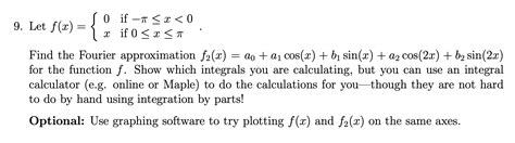 Solved Letf X X If0≤x≤π Find The Fourier Approximation