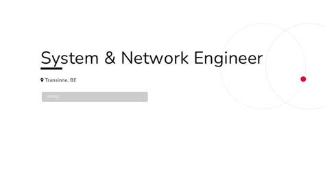 System And Network Engineer At Telespazio Belgium