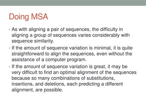 Ppt Multiple Sequence Alignment Msa Powerpoint Presentation Free Download Id1637912
