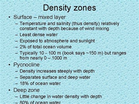 Density Structure Of The Ocean Distribution Of Temperature