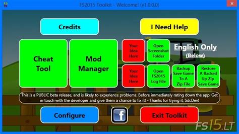 Fs 2015 Toolkit Incl Cheat Tool V 1 0 0 0 Fs15 Mods Fs15 Lt