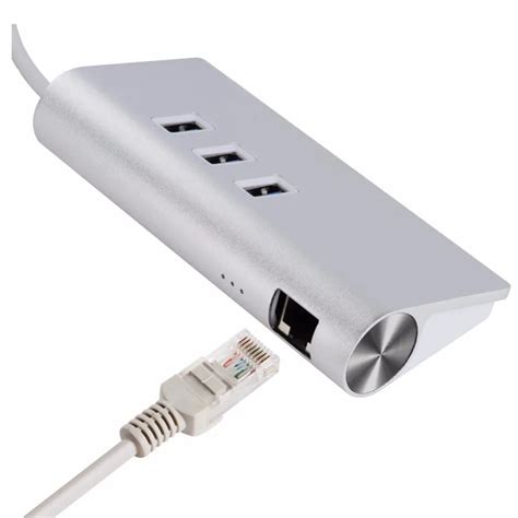 USB Splitter 3 Port USB 3 0 Hub With Gigabit Ethernet Port For IMac MacBook Pro Air Mac