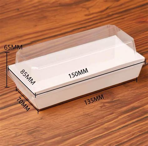 🎉 กล่องขนมขนาดเล็ก ทรงผืนผ้า 😀😀 กล่องขนม กระดาษ Food Grade ผิวด้านในเคลือบมัน พร้อมฝาปิดพลาสติก