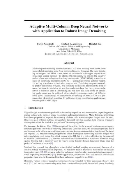 Pdf Adaptive Multi Column Deep Neural Networks With Application To