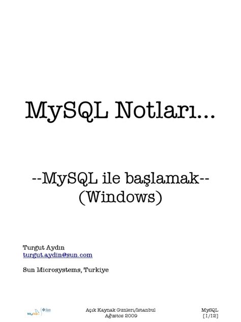 Mysql Notlar Pdf