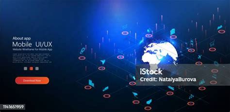 행성 지구 대륙 사물의 인터넷 아이콘 혁신 기술 개념 무선 통신 네트워크 Iot 미래의 파란색 배경 글로벌 네트워크에 네트워크