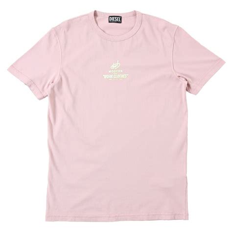 【楽天市場】 Diesel ディーゼル メンズ ガーメントダイ加工 パフプリント ヴィンテージ感 半袖tシャツ カットソー【t Diegor D2】【サイズs】【ピンク】die M T F4
