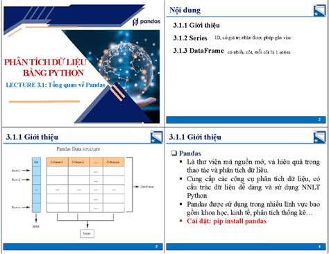Lecture 31 Sv Tong Quan Ve Pandas Lecture 3 Tổng Quan V ề Pandas PhÂn TÍch DỮ LiỆu BẰng