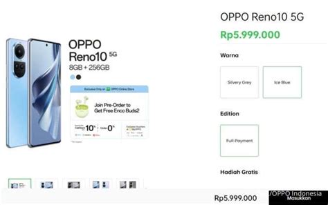 Spesifikasi Harga HP OPPO Reno10 5G Resmi Di Indonesia