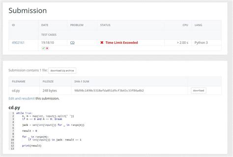 Time Limit Exceeded For Cd Question Kattis Rlearnprogramming
